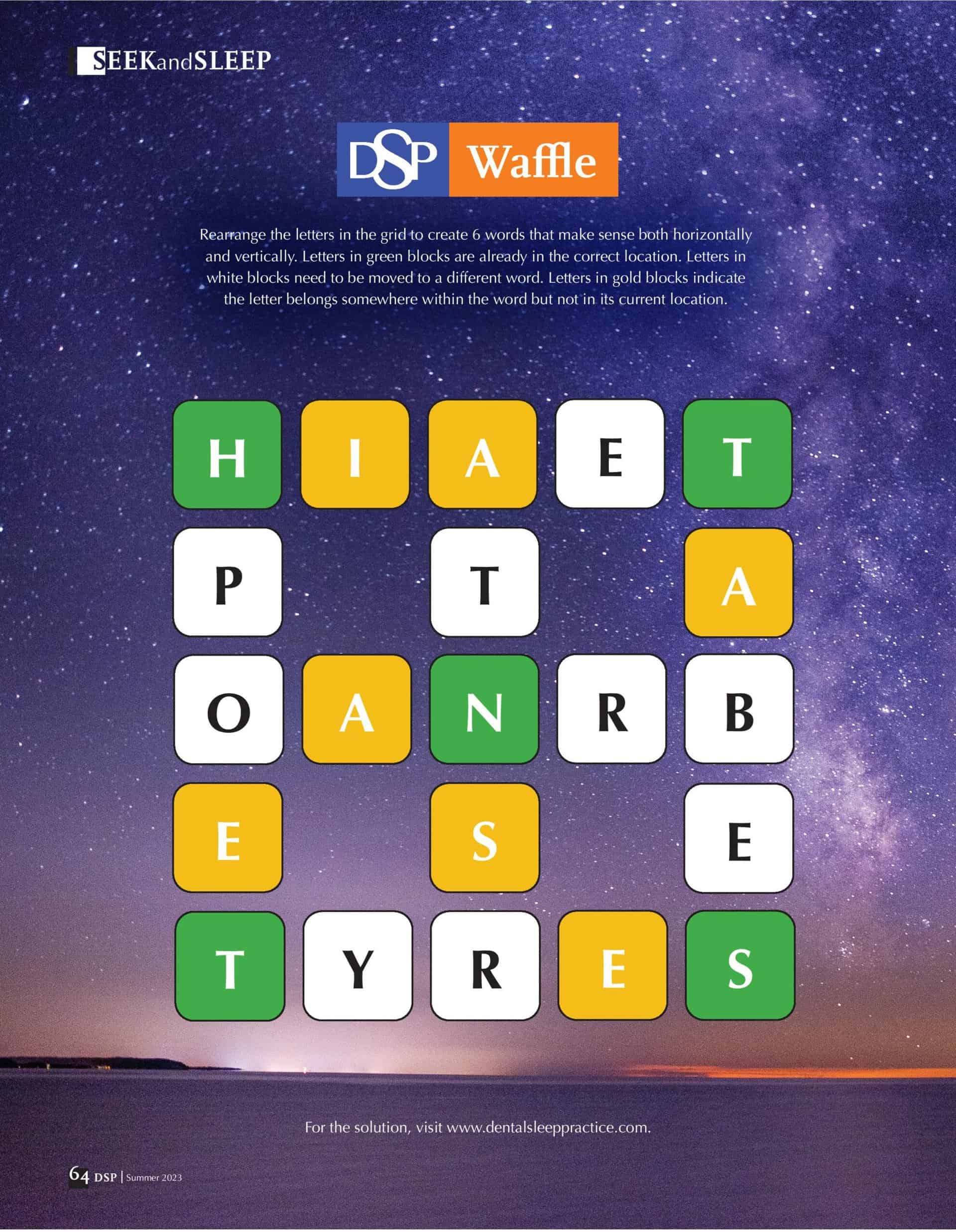 DSP Waffle - Dental Sleep Practice - Sleep Apnea Publication & Online CE